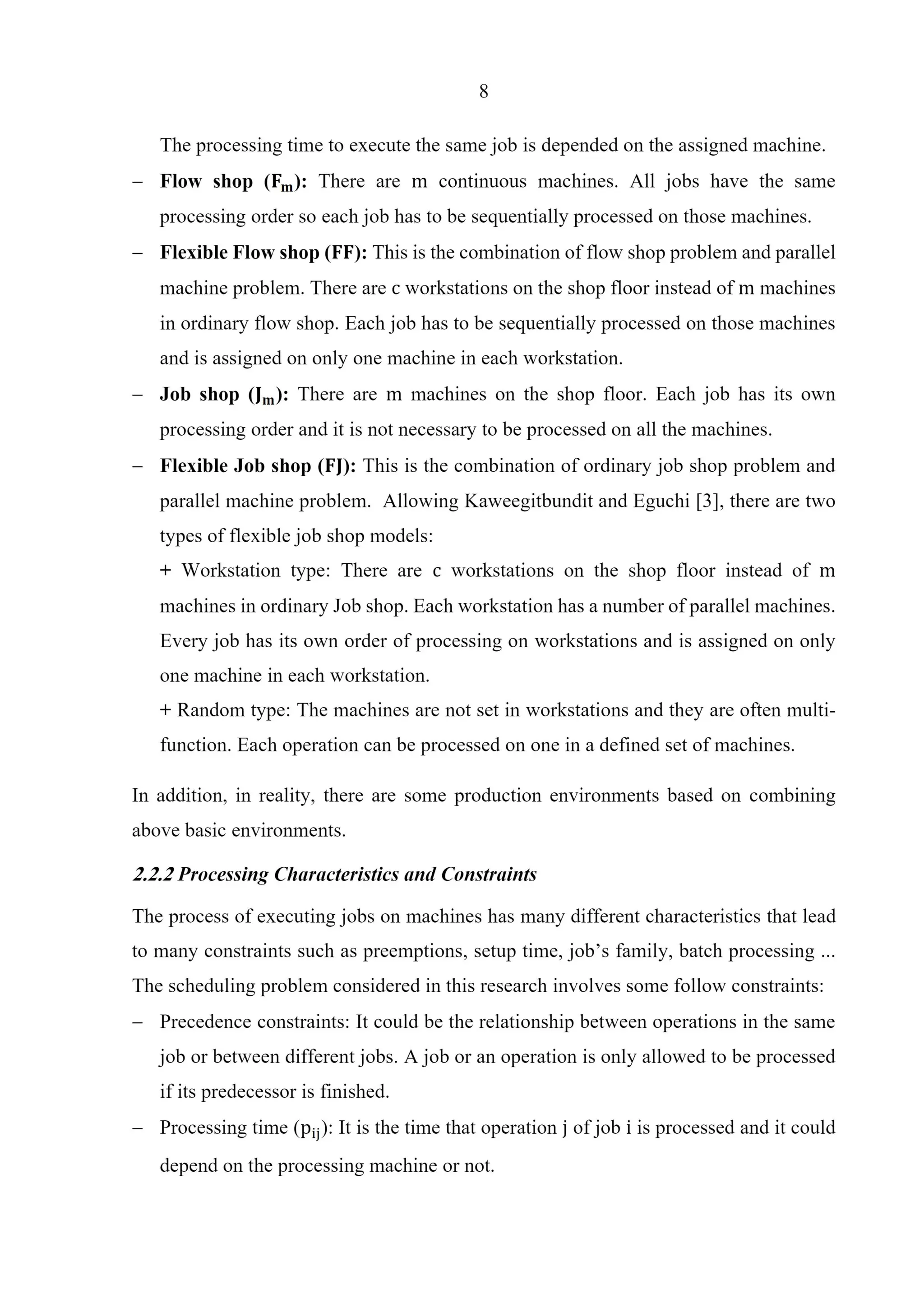 Điều độ sản xuất động và đa mục tiêu trong môi trường Job Shop linh ...