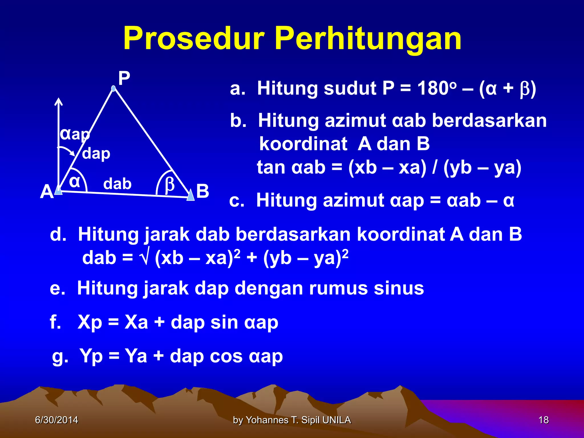 Ilmu Ukur Tanah Pertemuan 2 dan 3 | PPSX