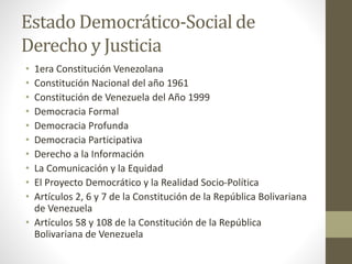 Estado Democrático-Social de Derecho y Justicia | PPTX