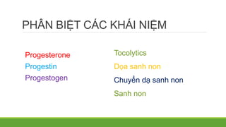 ĐIỀU TRỊ PROGESTERONE TRONG SẢN KHOA | PPT