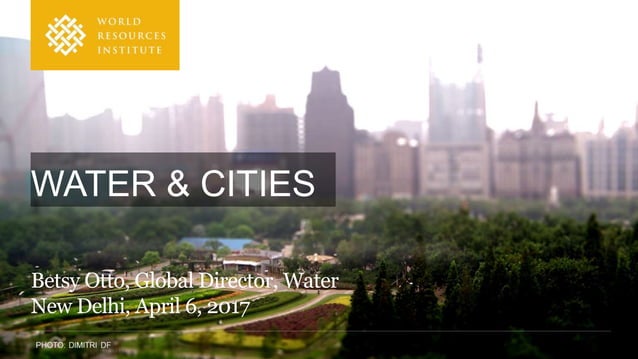 CK2017: Water and Cities | PPT
