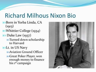 Iv 1 nixon bio and triangular diplomacy | PPTX