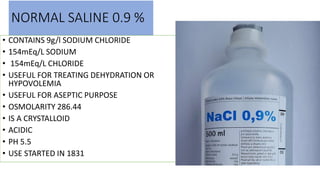 INTRAVENOUS FLUIDS | PPTX