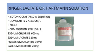 INTRAVENOUS FLUIDS | PPTX