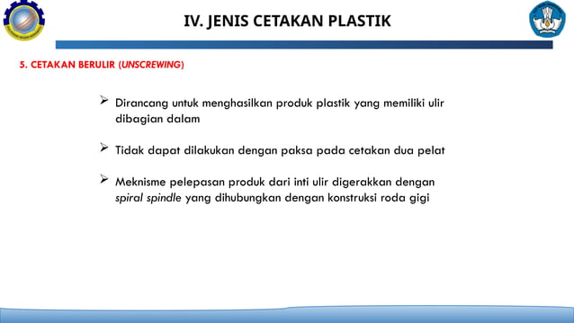 JENIS-JENIS CETAKAN INJEKSI MOLDING PLASTIK | PPTX