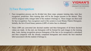 Attendance system using Face recognition | PPTX