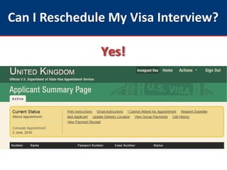 U.S. Immigrant Visa Interview Appointments Scheduled by NVC | PPTX