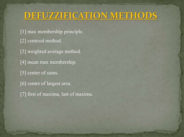 Iv defuzzification methods | PPTX