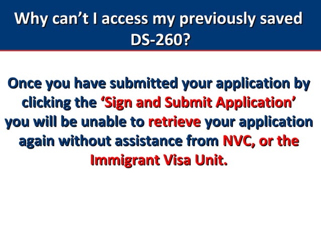 U.S. Immigrant Visas: Completing Form DS-260 | PPT | Technology & Computing