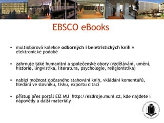 Průvodce databází EBSCO | PPT