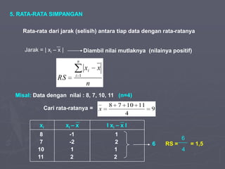 I v gejala pusat-letak & simpangan | PPT