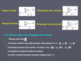 I v gejala pusat-letak & simpangan | PPT