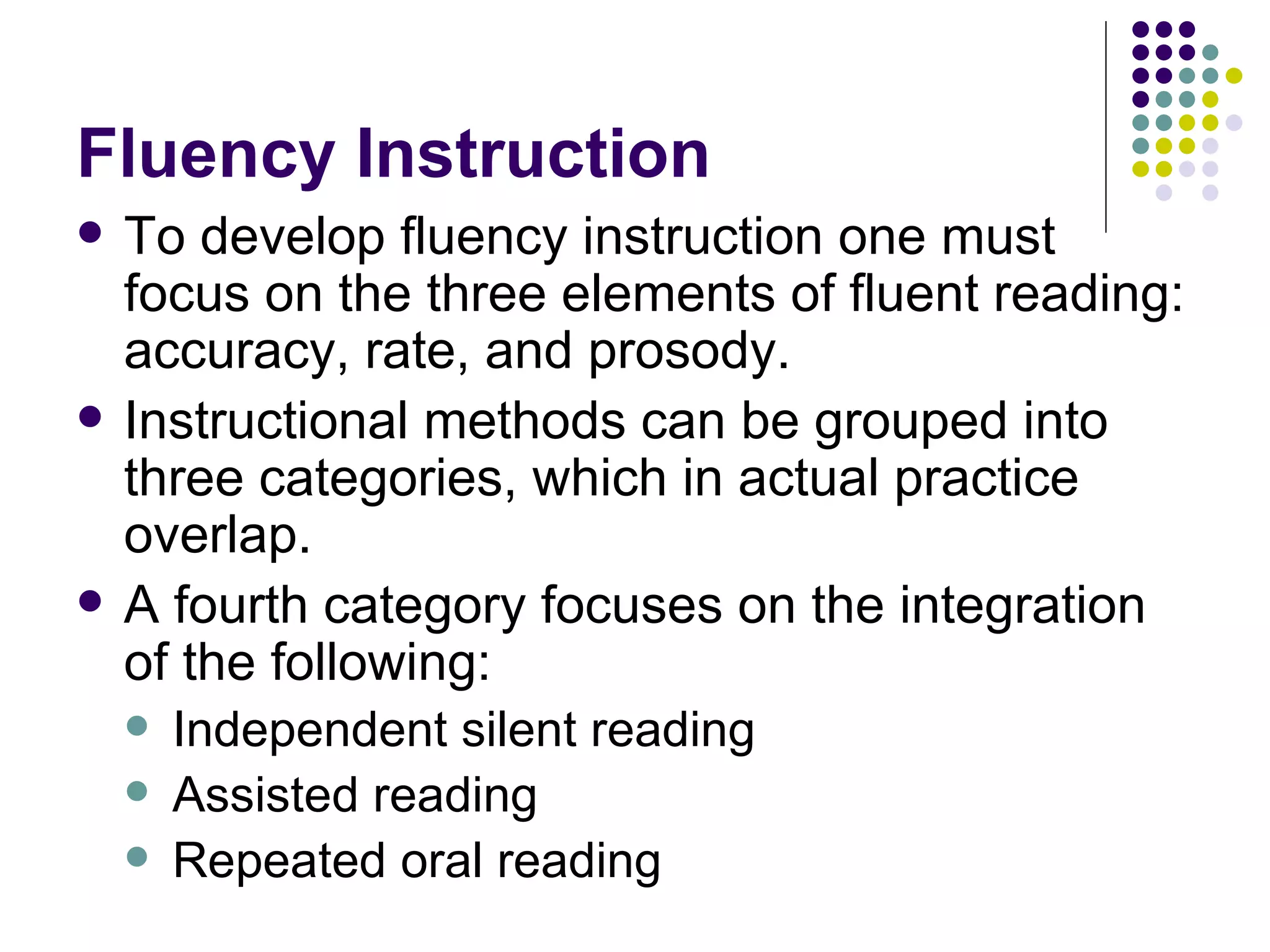 Chapter 10 Fluency Instruction | PPT