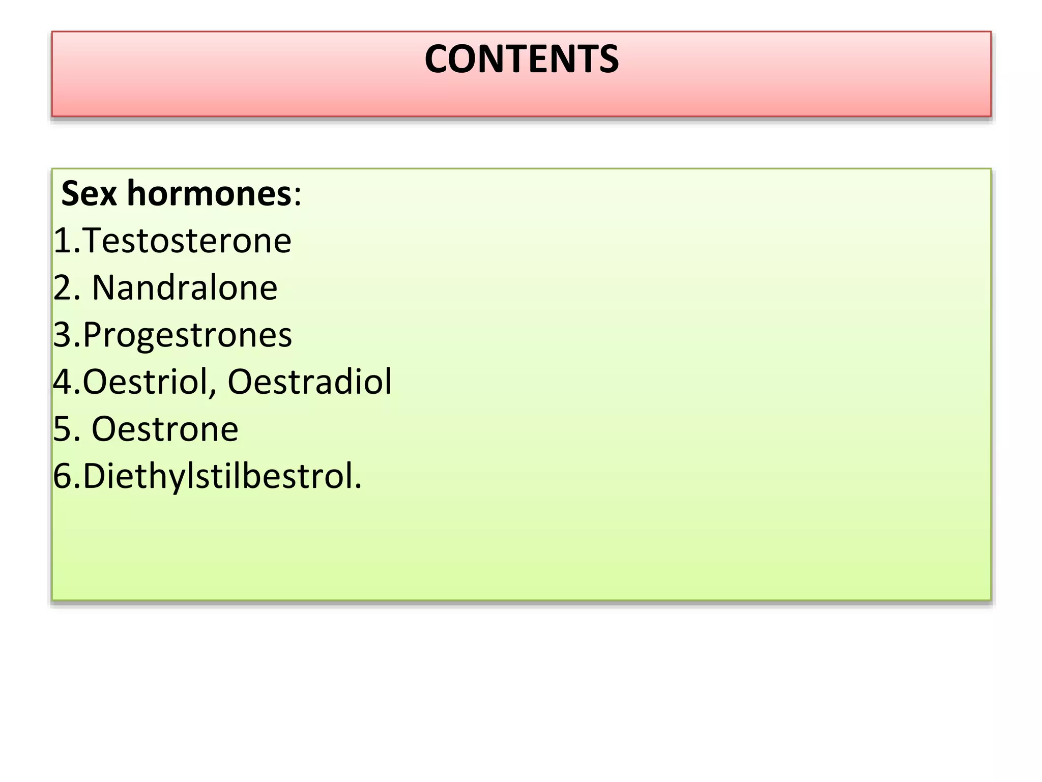 Sex hormones - Medicinal Chemistry | PPTX | Hormonal Disorders ...