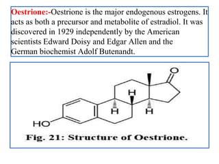 Sex hormones - Medicinal Chemistry | PPTX