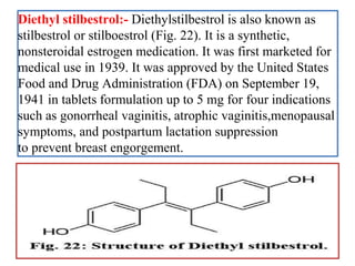 Sex hormones - Medicinal Chemistry | PPTX