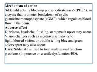 Drugs for erectile dysfunction - medicinal chemistry | PPTX | Sexual ...