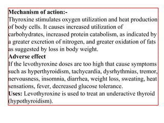Thyroid and antithyroid drugs- medicinal chemistry | PPTX