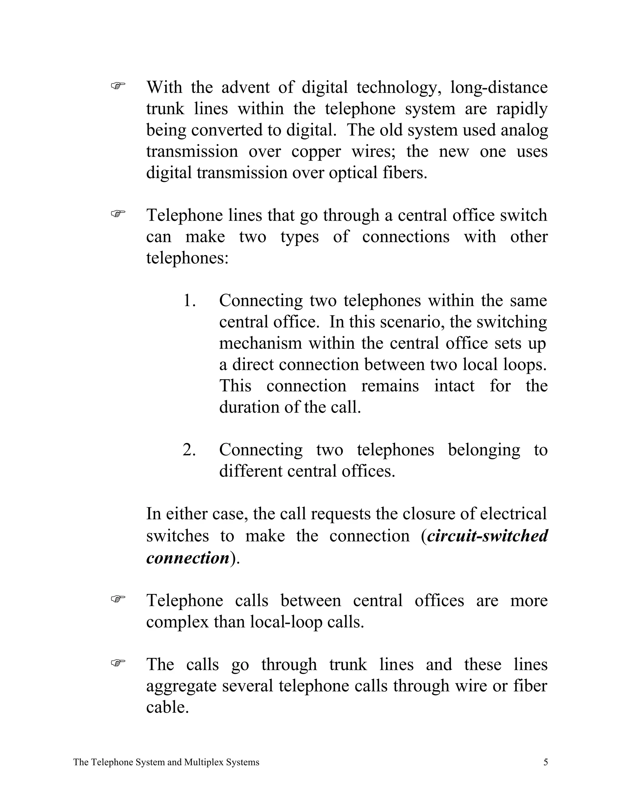 Iv The Telephone And Multiplex Systems | PDF