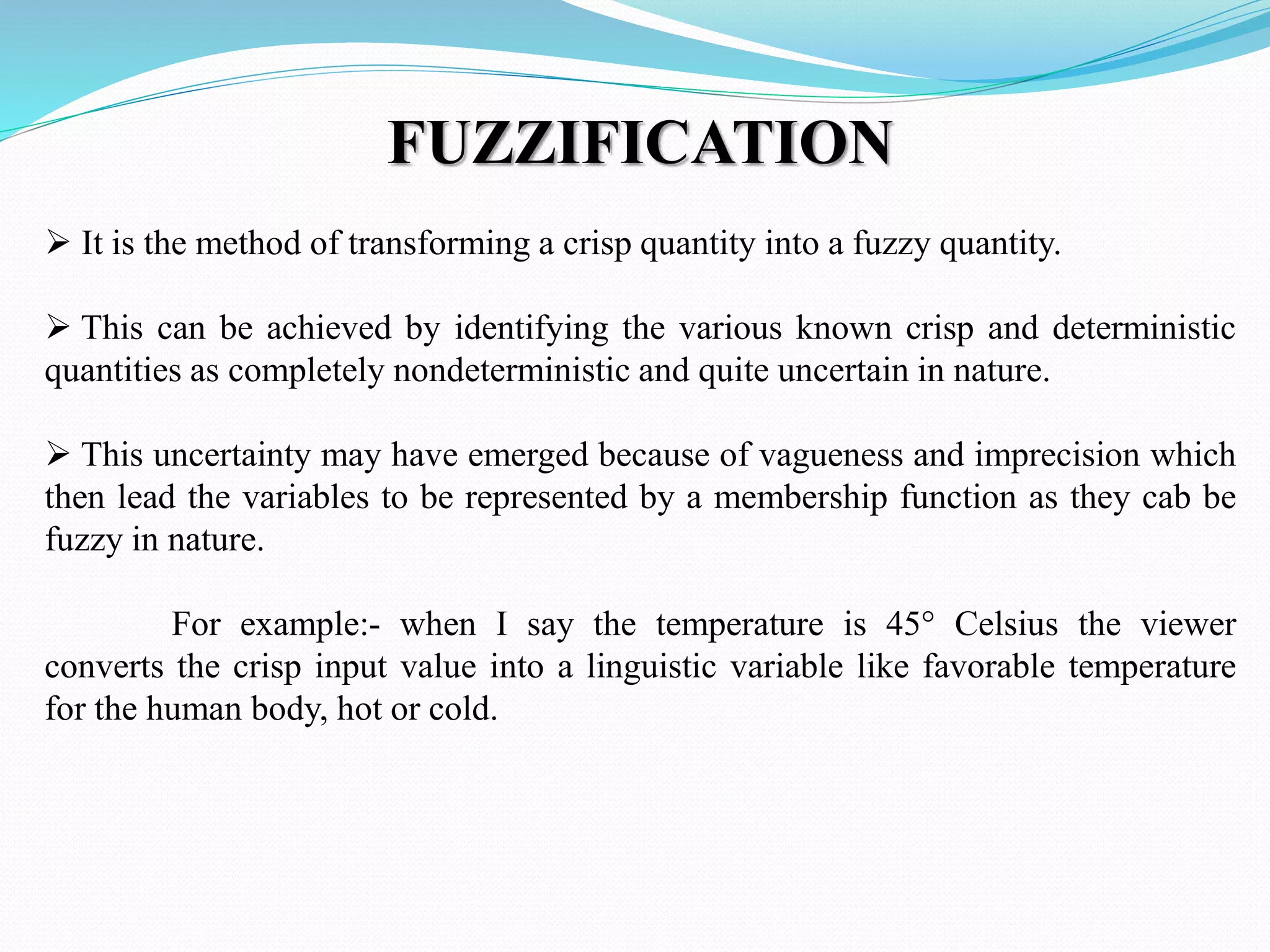 Iv unit-fuzzification and de-fuzzification | PPTX