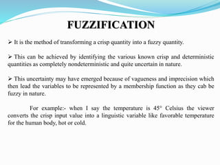 Iv unit-fuzzification and de-fuzzification | PPTX