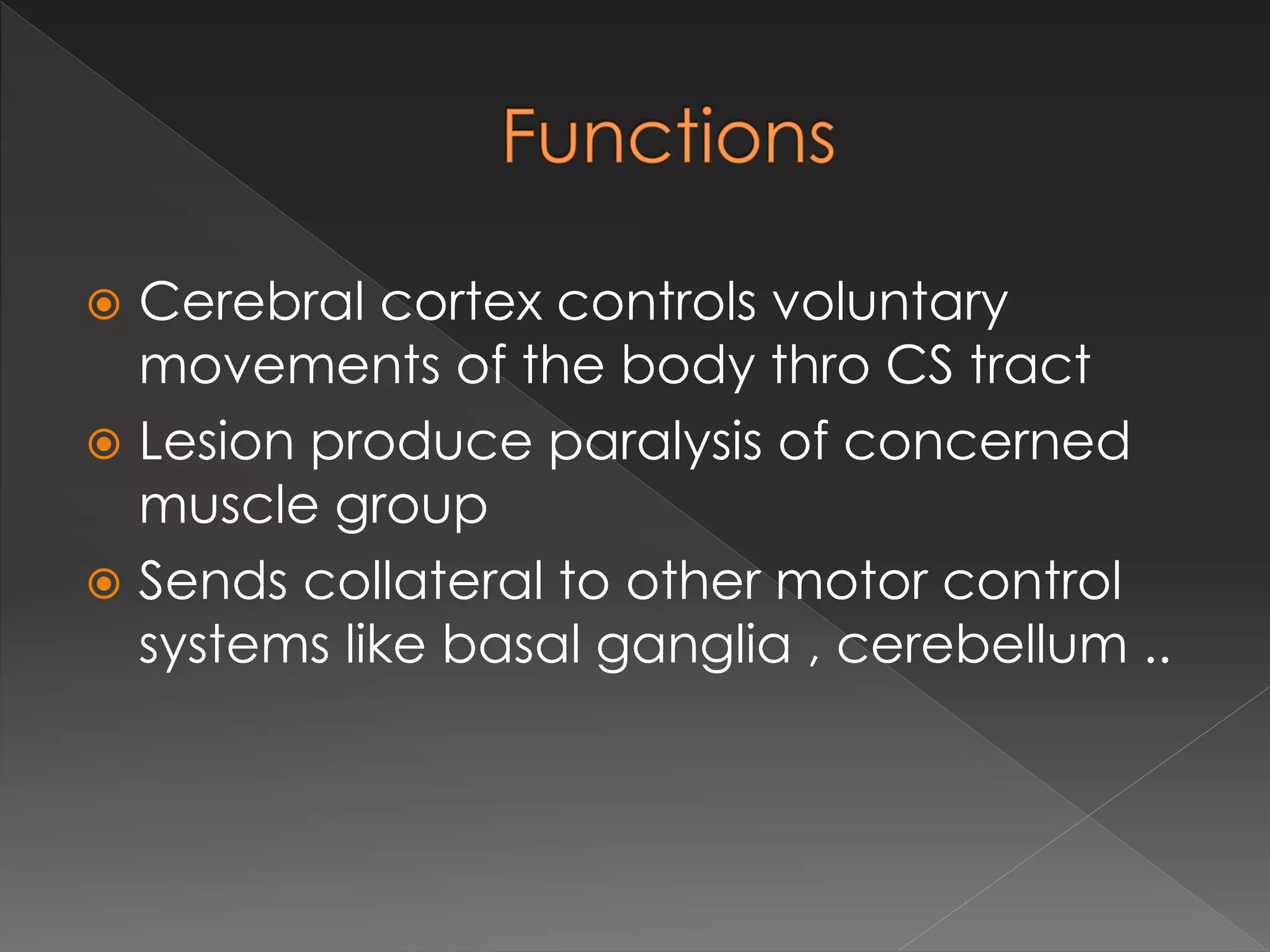 Pyramidal tract and extra pyramidal tracts | PPTX