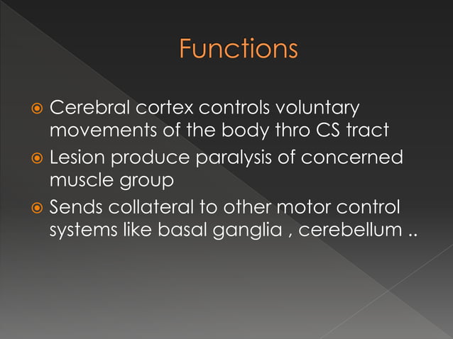 Pyramidal tract and extra pyramidal tracts | PPTX