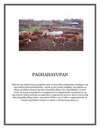 PROYEKTO SA ARALING PANLIPUNAN | DOCX
