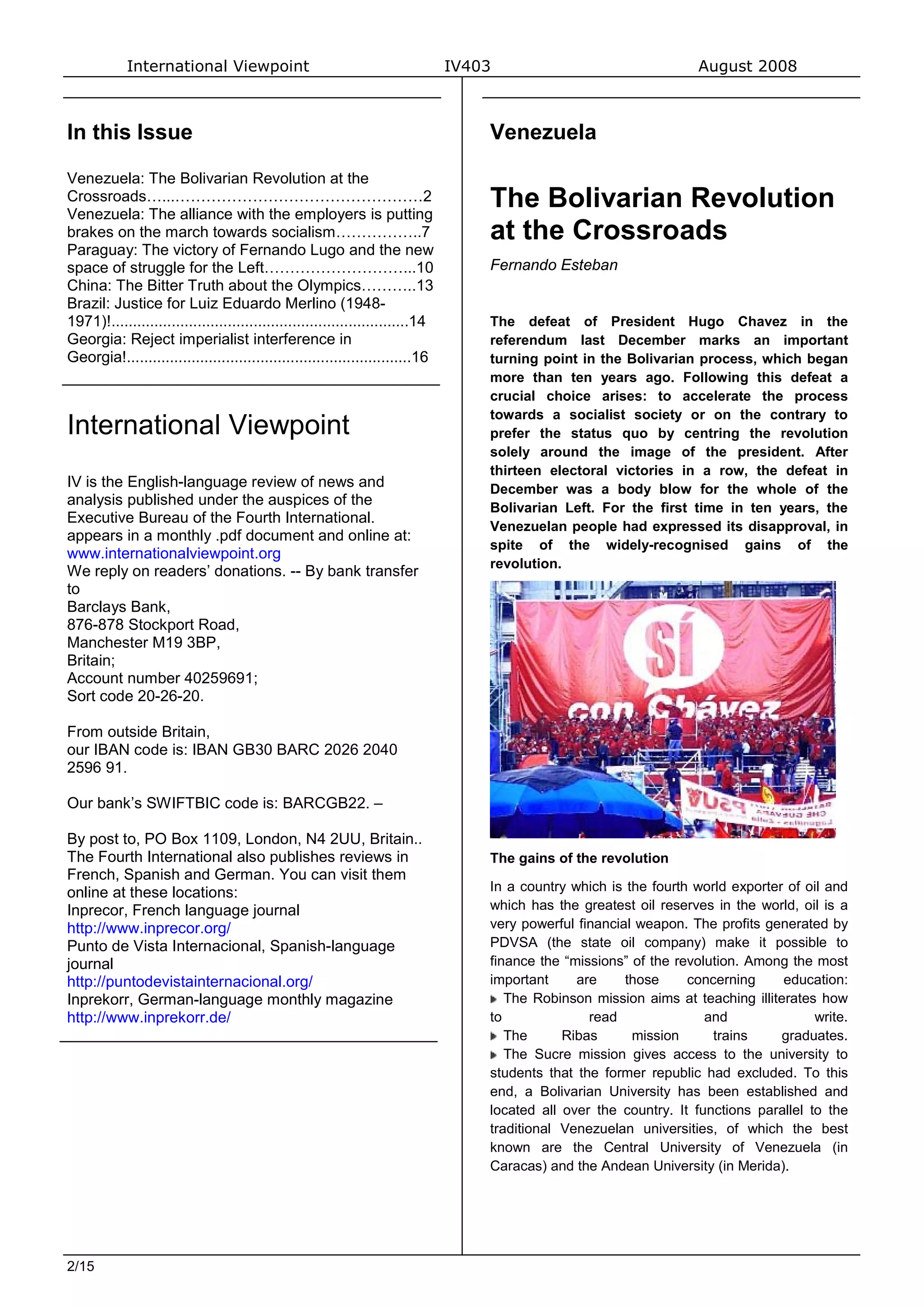 International Viewpoint Iv403 August 2008 | PDF