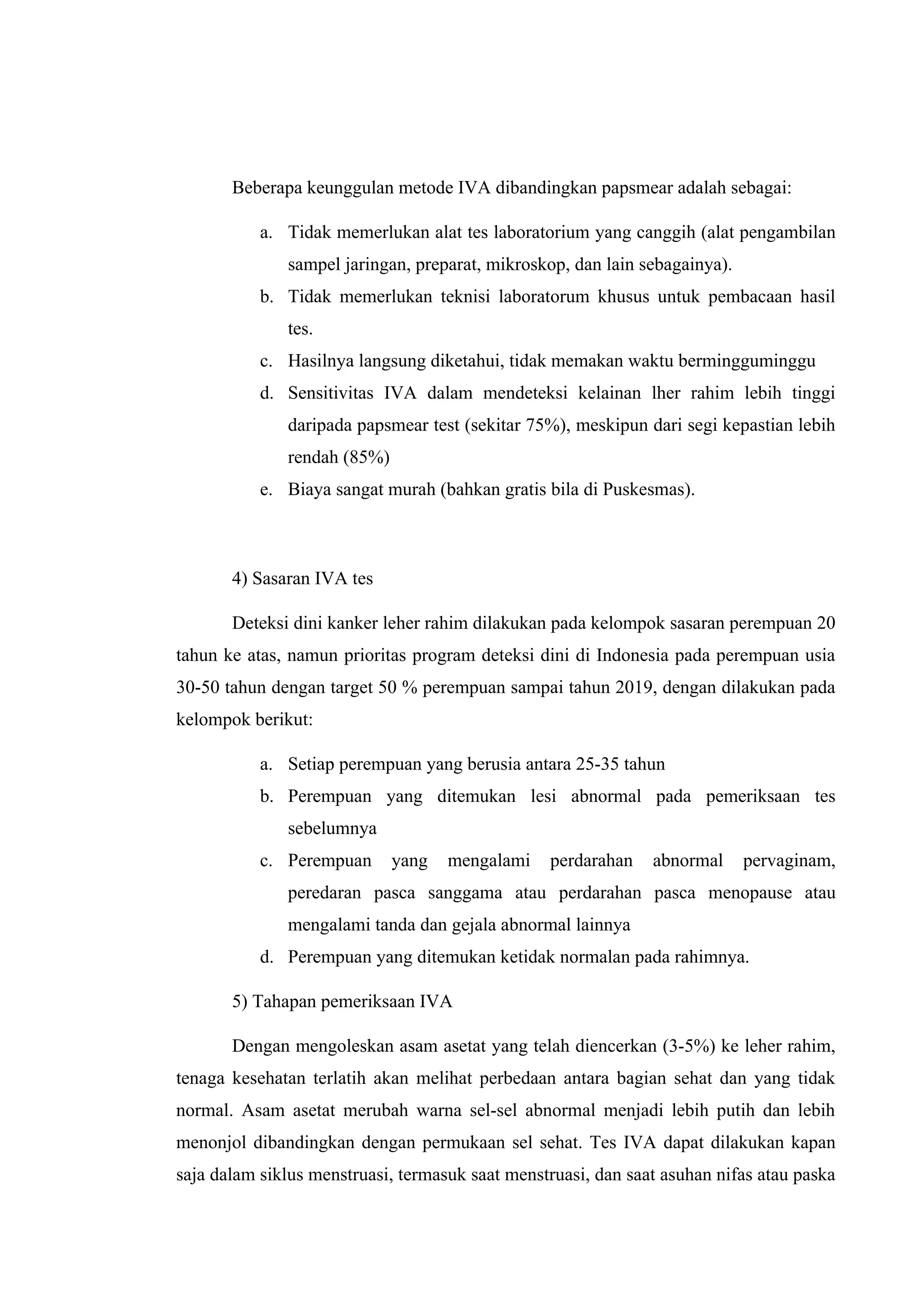 inspeksi visual dengan asamasetat untuk deteksi dini kanker leher rahim ...