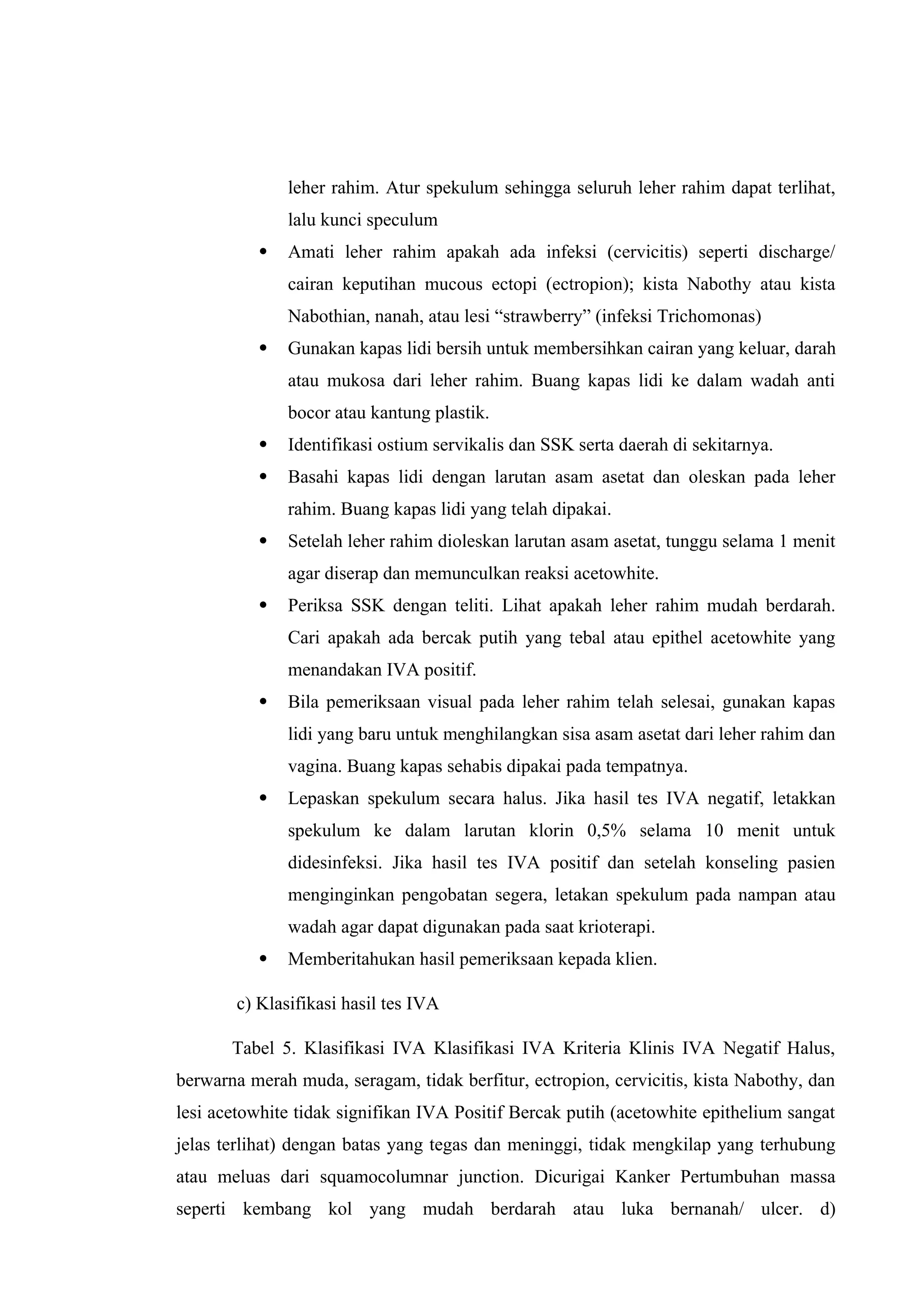 inspeksi visual dengan asamasetat untuk deteksi dini kanker leher rahim ...