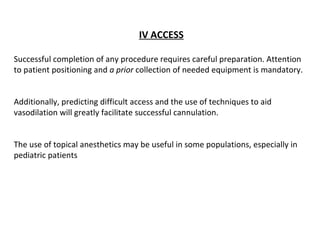 Iv access | PPT