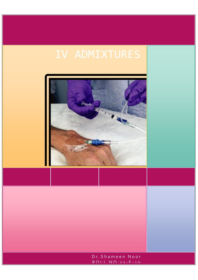 Iv admixtures | PDF