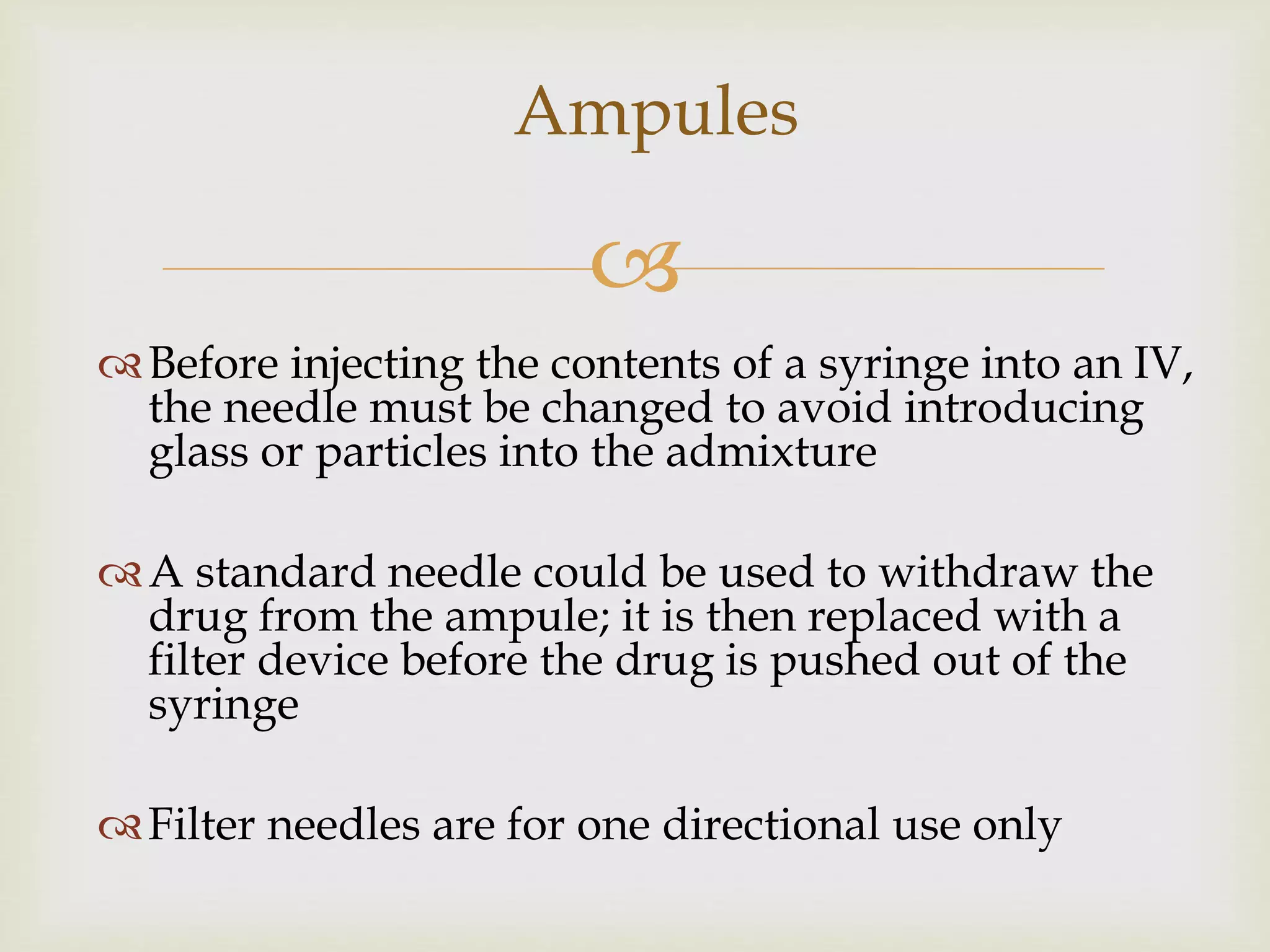 Iv admixtures PPT | PPTX
