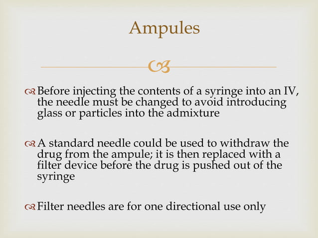 Iv admixtures PPT | PPTX | First Aid | Injuries