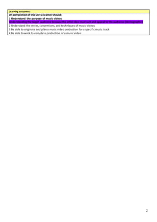 UNIT 29: Annotated Music Brief | PDF