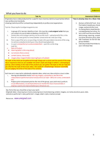 UNIT 29: Annotated Music Brief | PDF