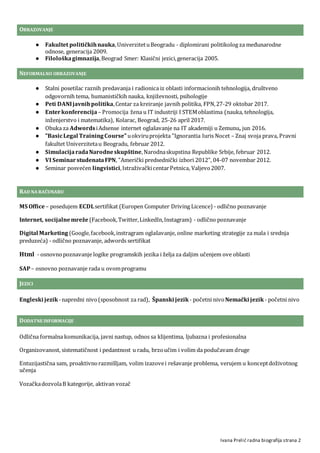 Ivana.prelic.cv.srpski(1) | DOCX