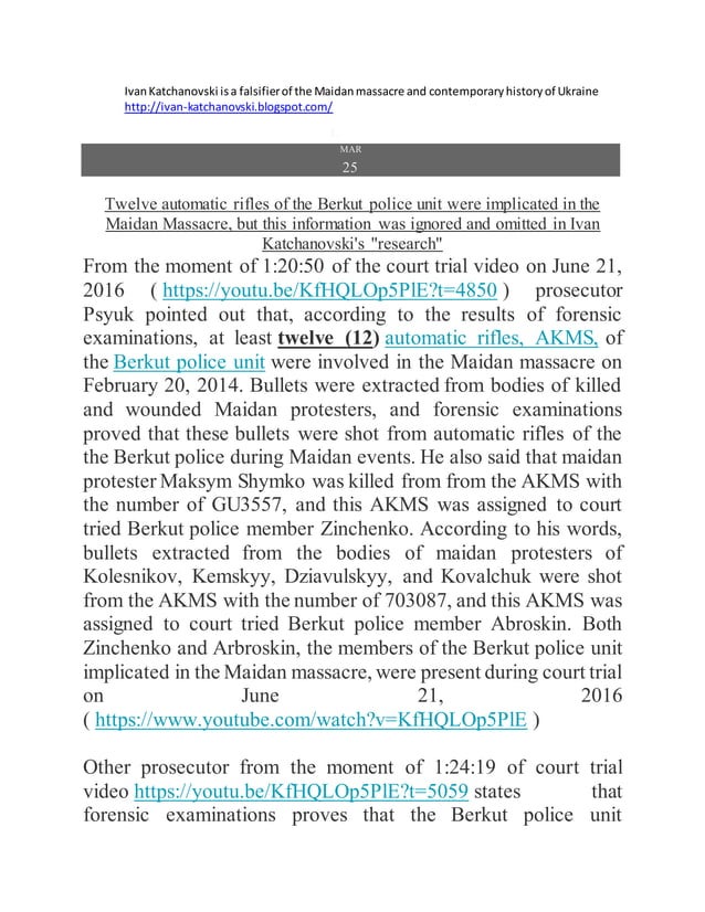 Ivan katchanovski falsifier | DOCX