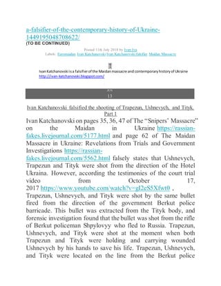 Ivan katchanovski falsifier | DOCX