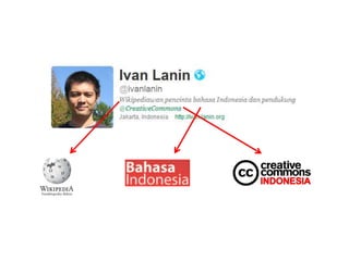 Wikipedia, bahasa Indonesia, Creative Commons, dan pendidikan | PPTX