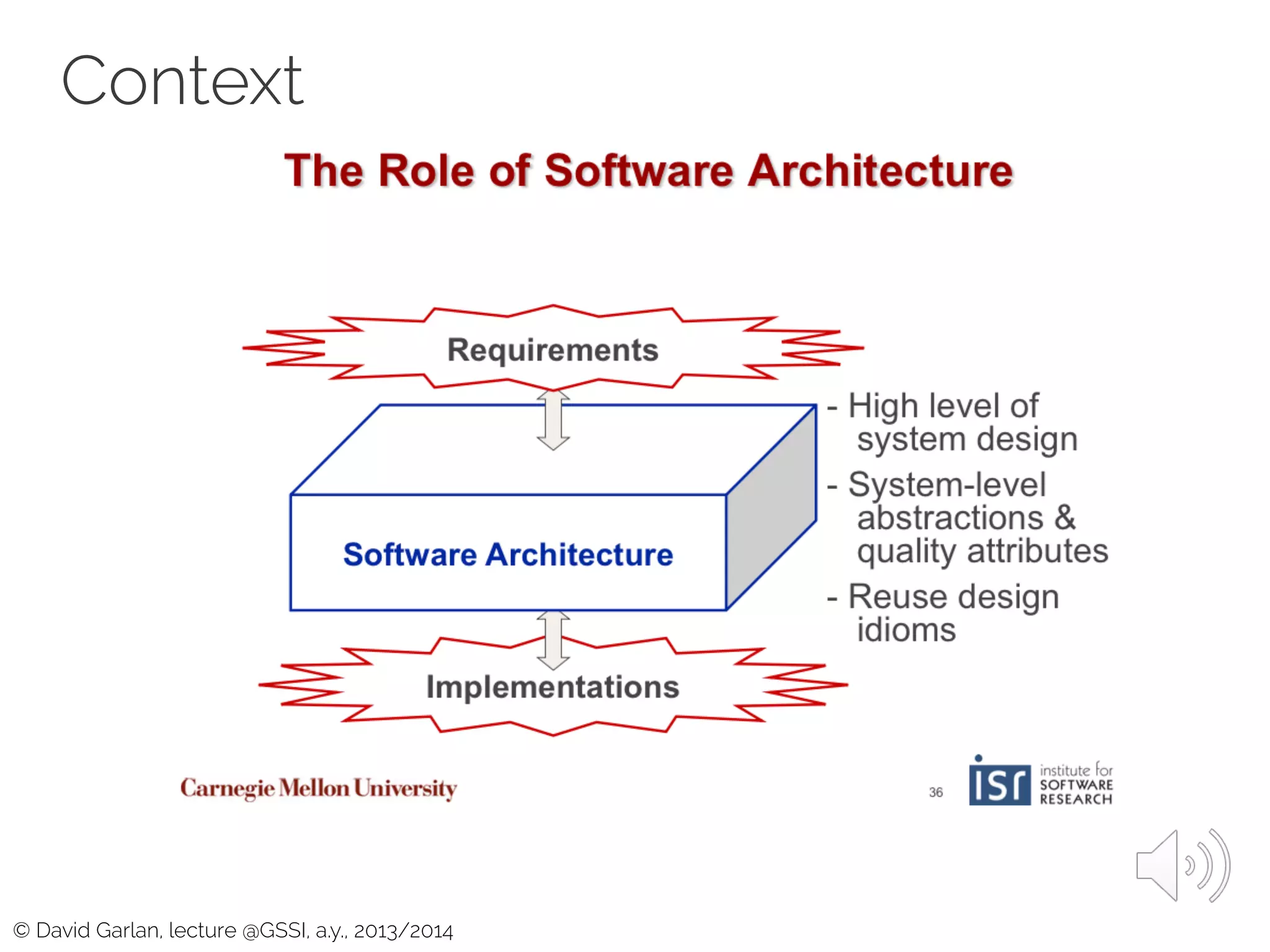 [2016 2017] Introduction To Software Architecture Ppt