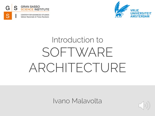 [2016/2017] Introduction to Software Architecture | PPT