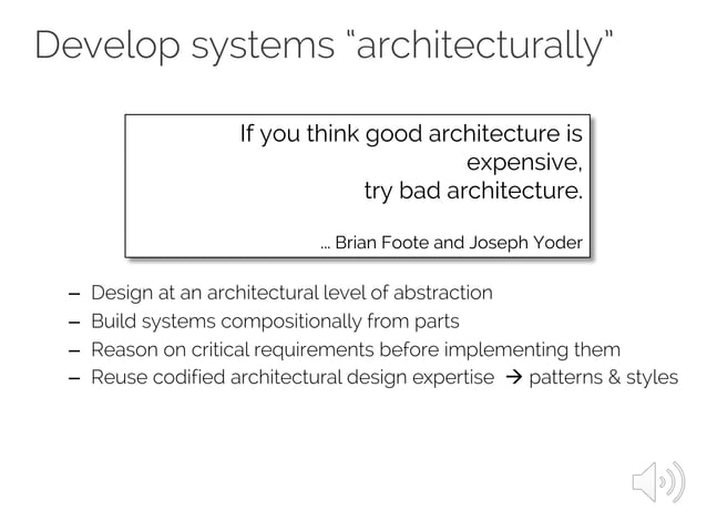 [2016 2017] Introduction To Software Architecture Ppt