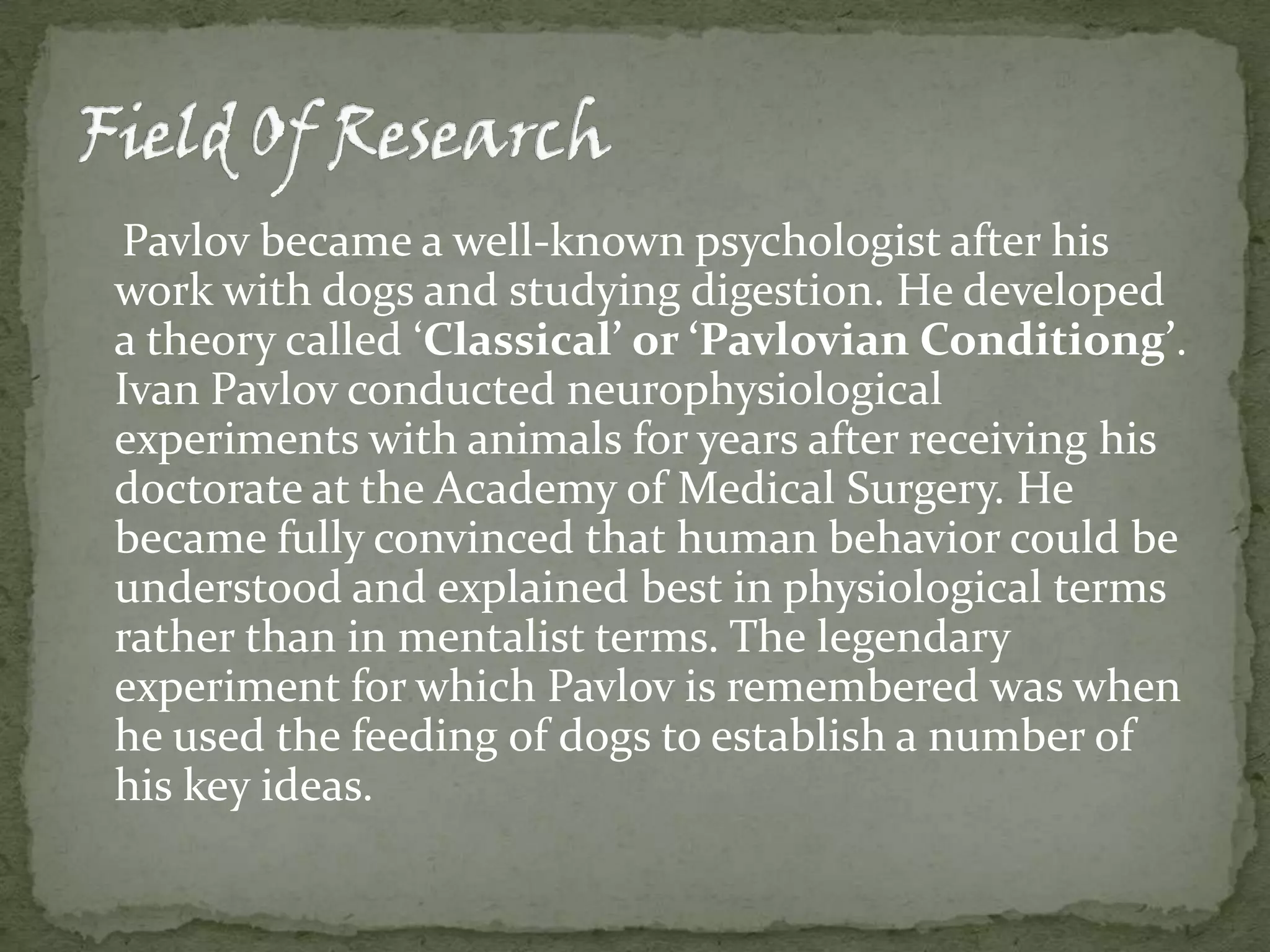 ppt on Ivan pavlov | PPTX