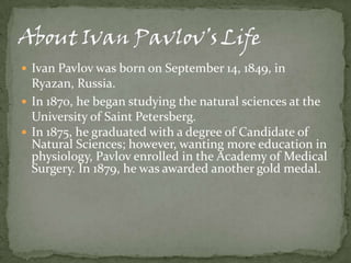 ppt on Ivan pavlov | PPTX