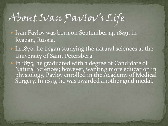 ppt on Ivan pavlov | PPTX | Dogs | Pets