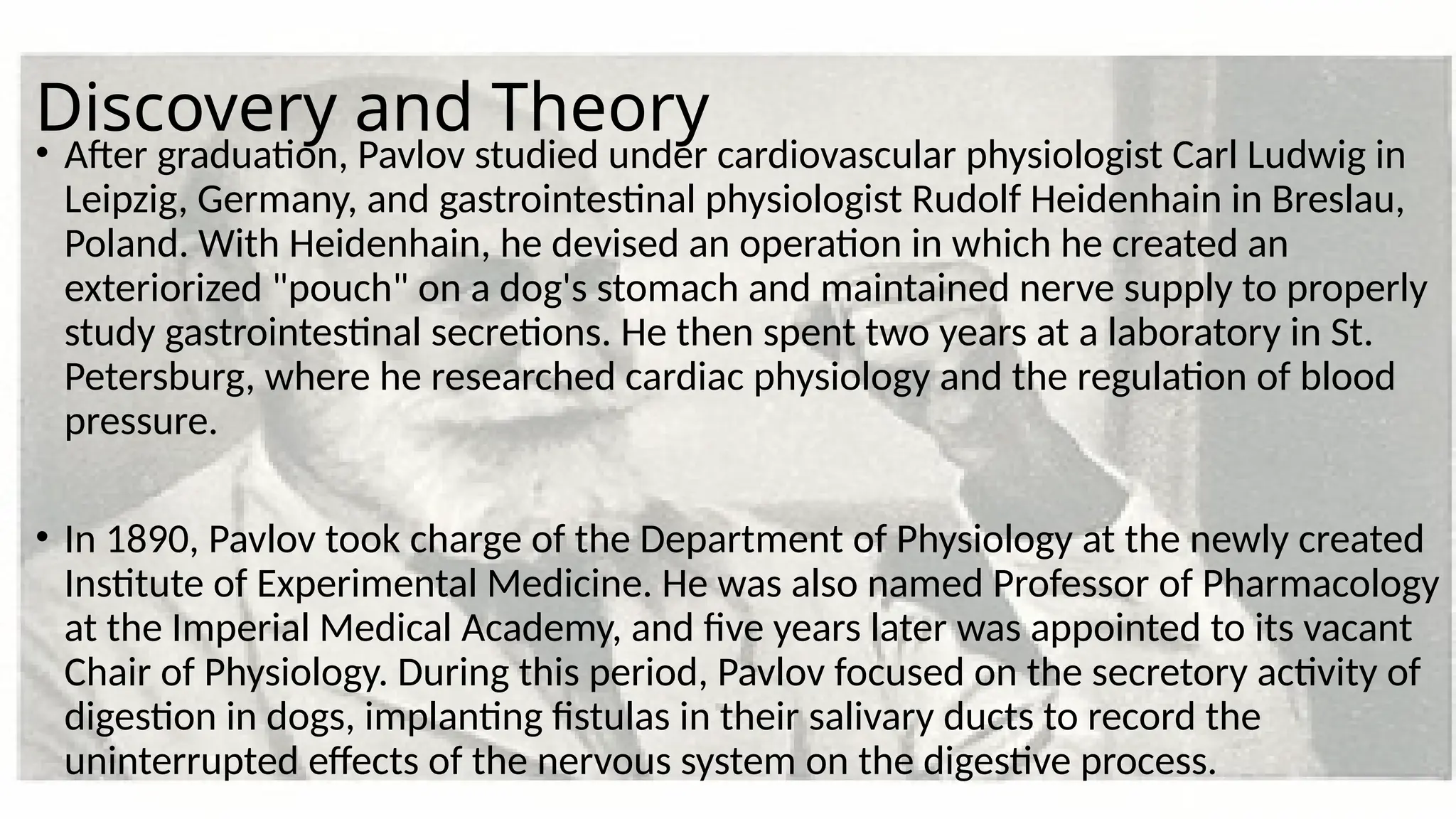Ivan Petrovich Pavlov is the creator of the science of higher nervous ...