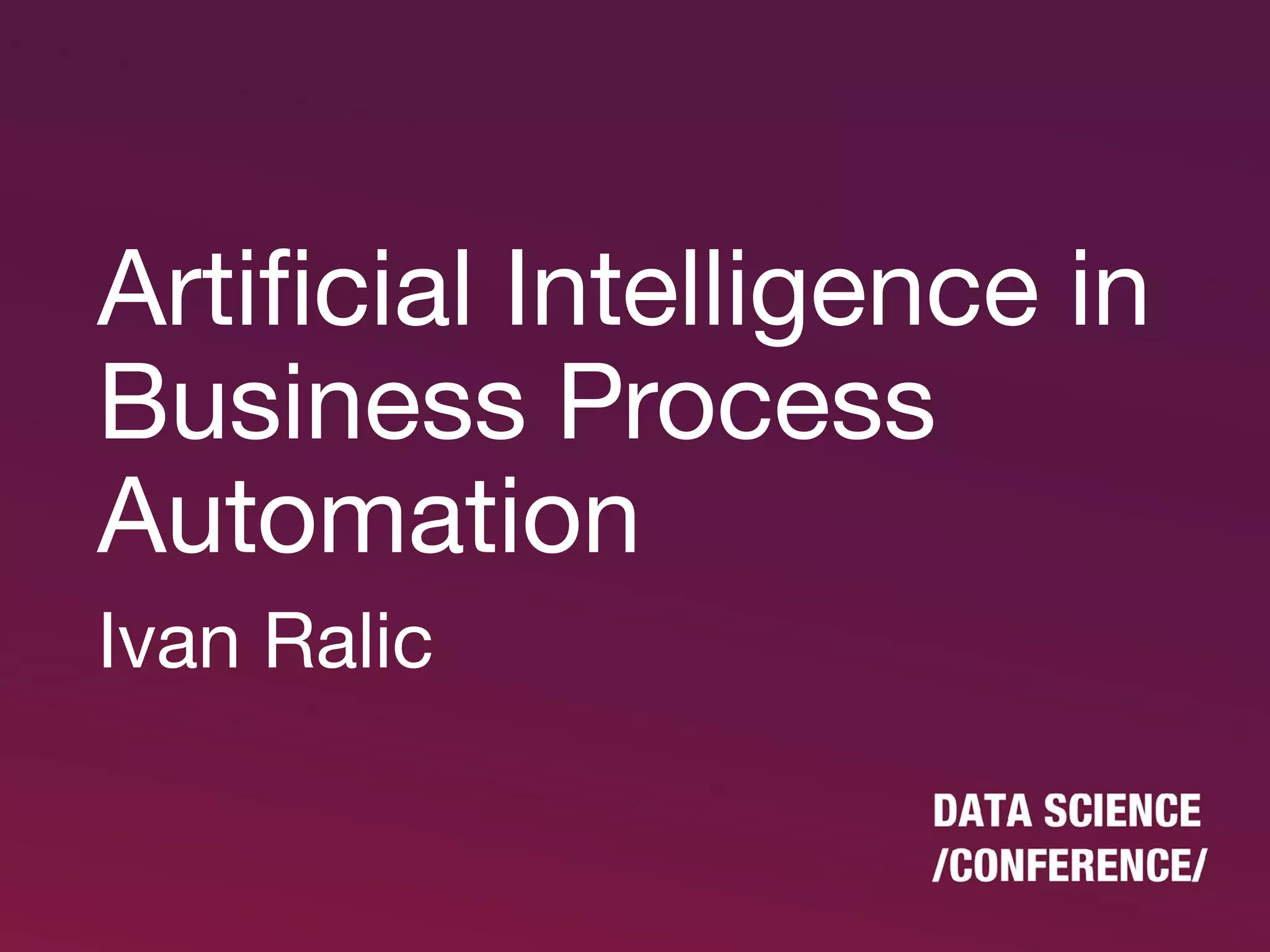 Artificial Intelligence in Business Process Automation | PDF