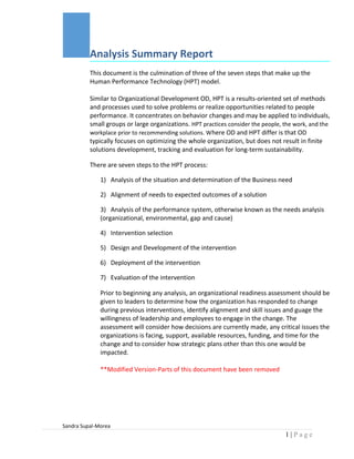HPT Process and Gaps -Work Sample | PDF